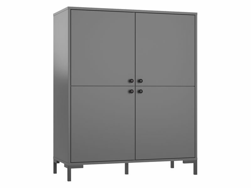 Стеллаж с полками "Пронто 2" 90х110х40 Серый графит