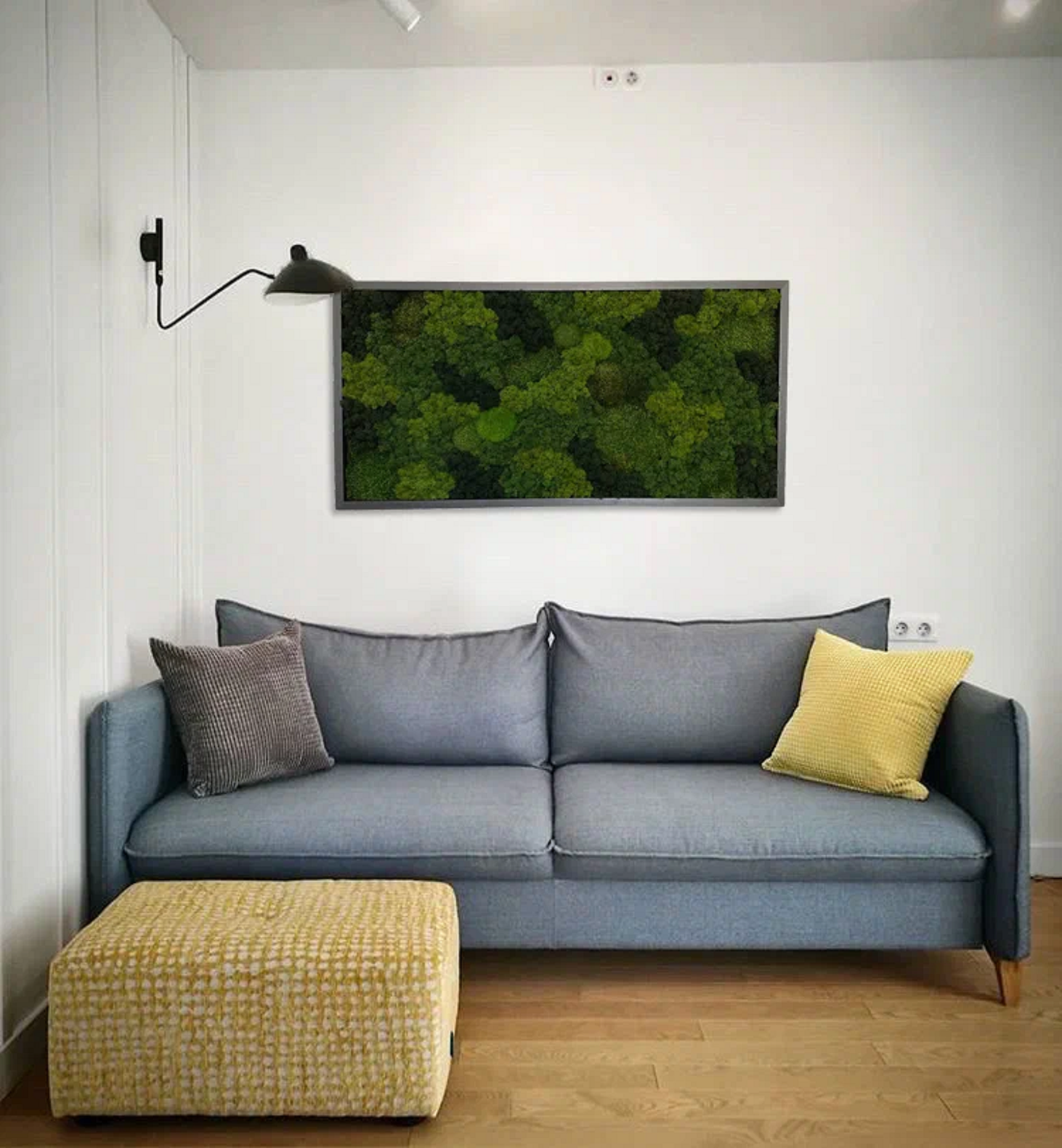 Картина "Секвойя" Дом Мха - MossArt из стабилизированных мхов в подарочной упаковке, 100*50 см.