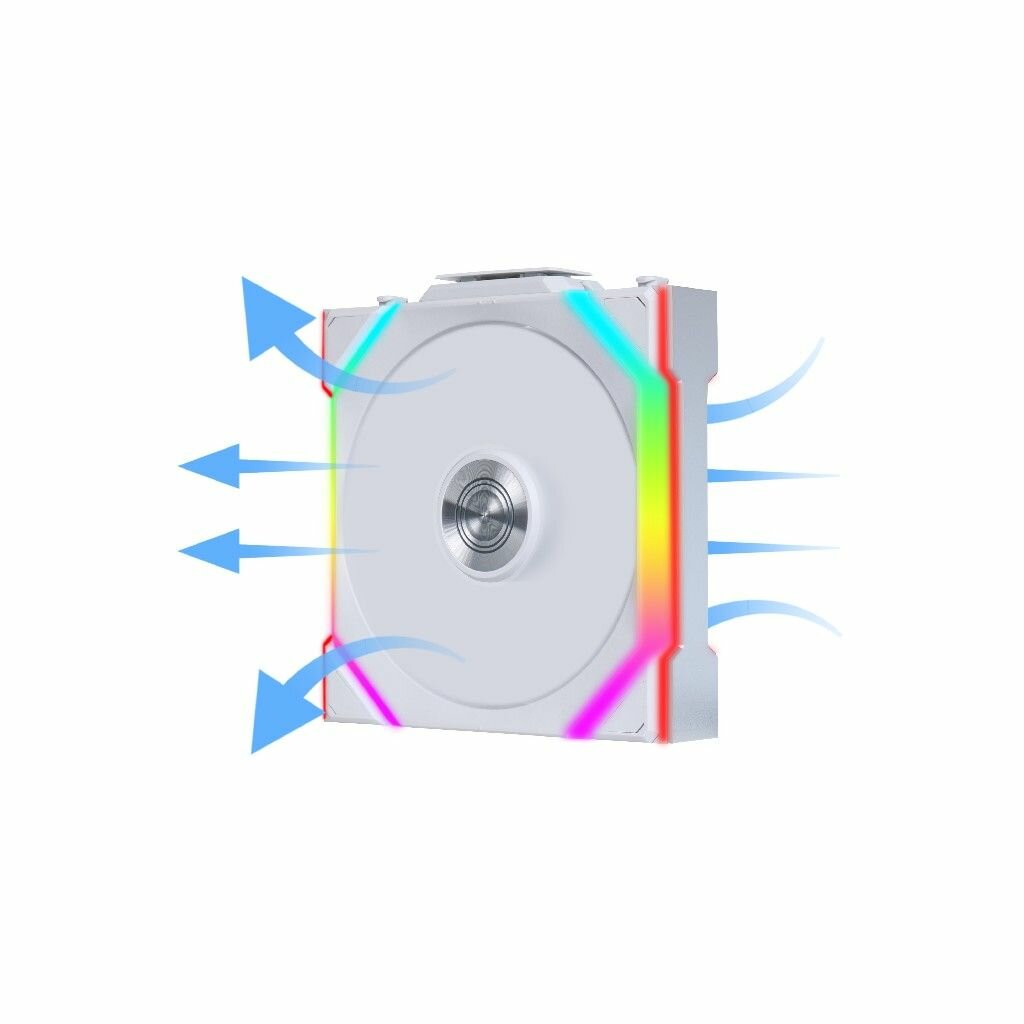 Вентилятор Lian Li UNI FAN SL WIRELESS 120 Reverse Blade WHITE / 120x124,5x28мм PWM, ARGB, 2000 об/мин (Max.), 31dBa