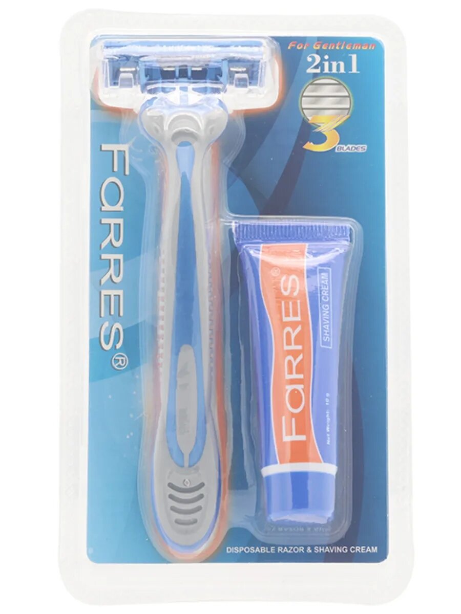 Набор Farres Бритвенный станок + пена для бритья Farres Дорожный набор