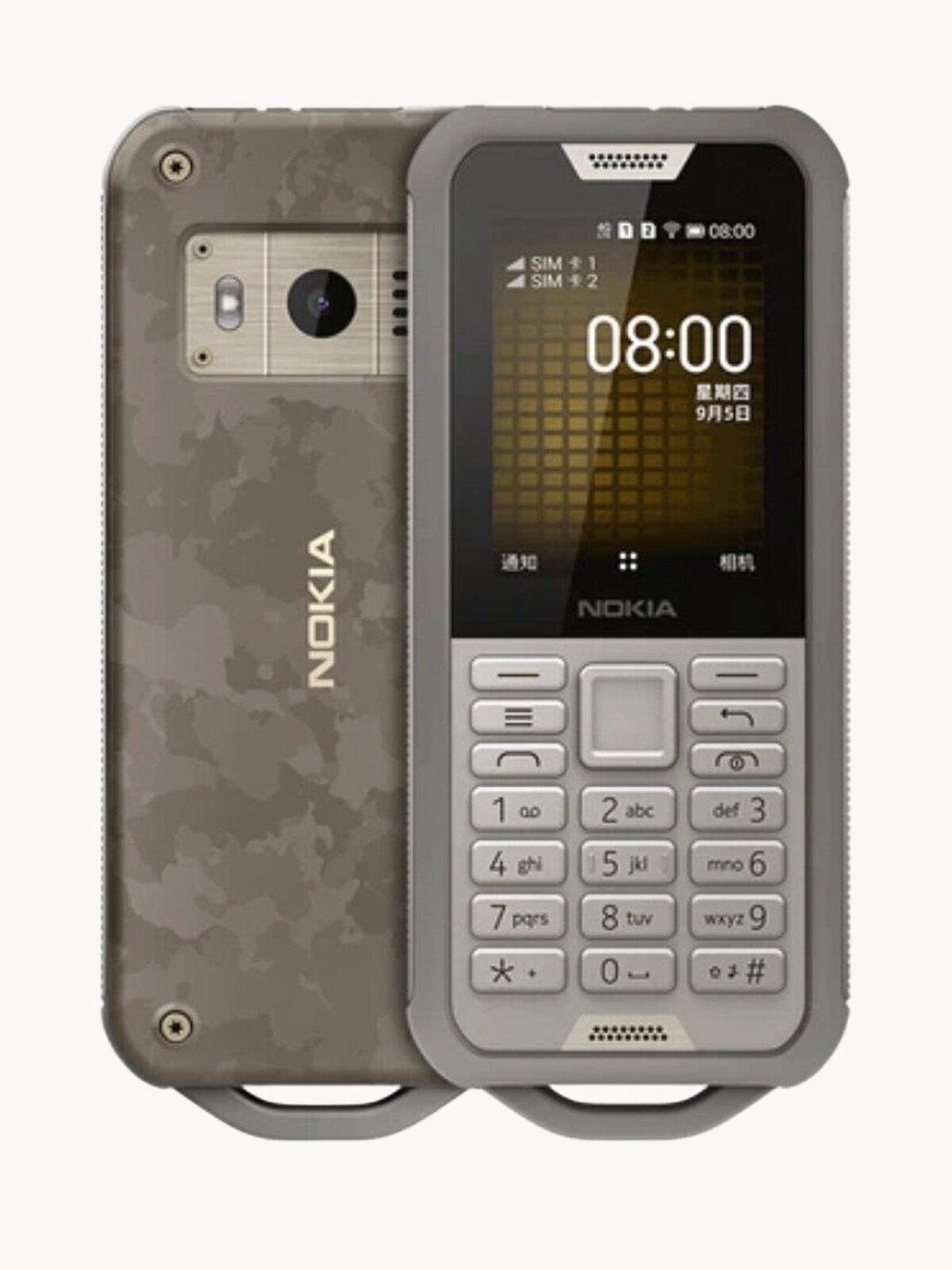 Мобильный телефон с клавиатурой Nokia 800 Dual SIM KaiOS Русский язык Прочная конструкция для использования на открытом воздухе Аккумулятор высокой емкости