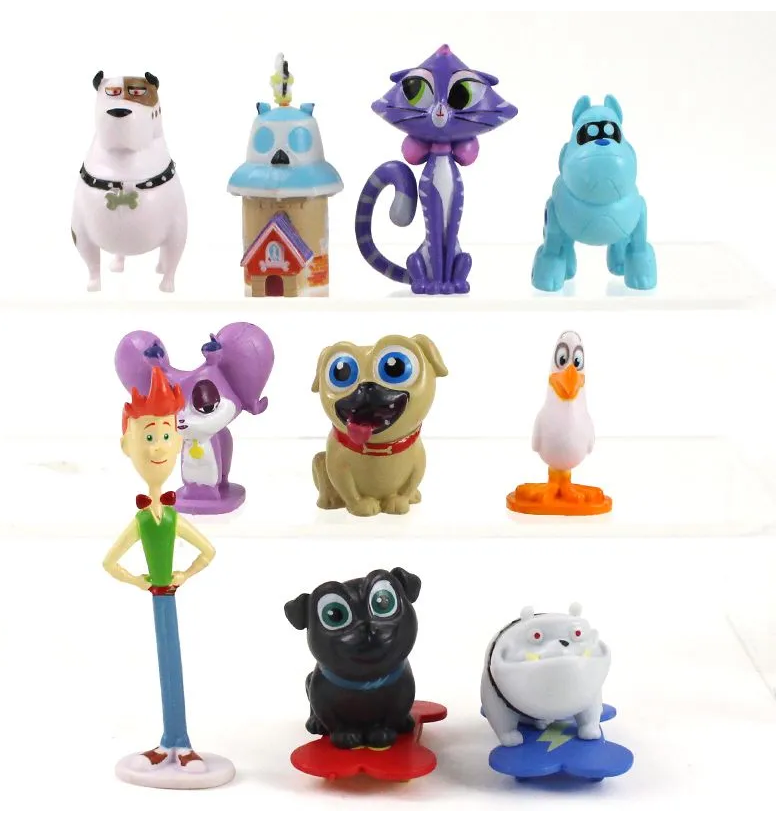 Набор фигурок из 10 шт Дружные мопсы (Puppy Dog Pals)