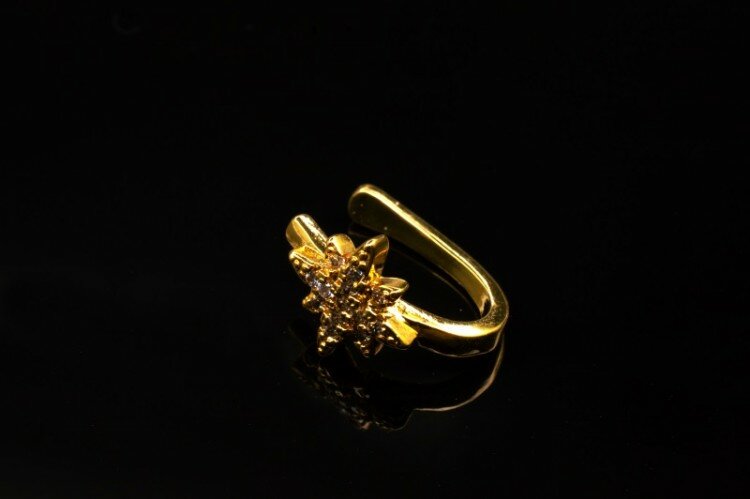 Серьги каффы, фианит