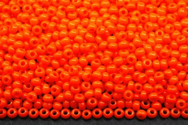 Бисер чешский PRECIOSA круглый 10/0 93140 оранжевый непрозрачный, 1 сорт, 50г