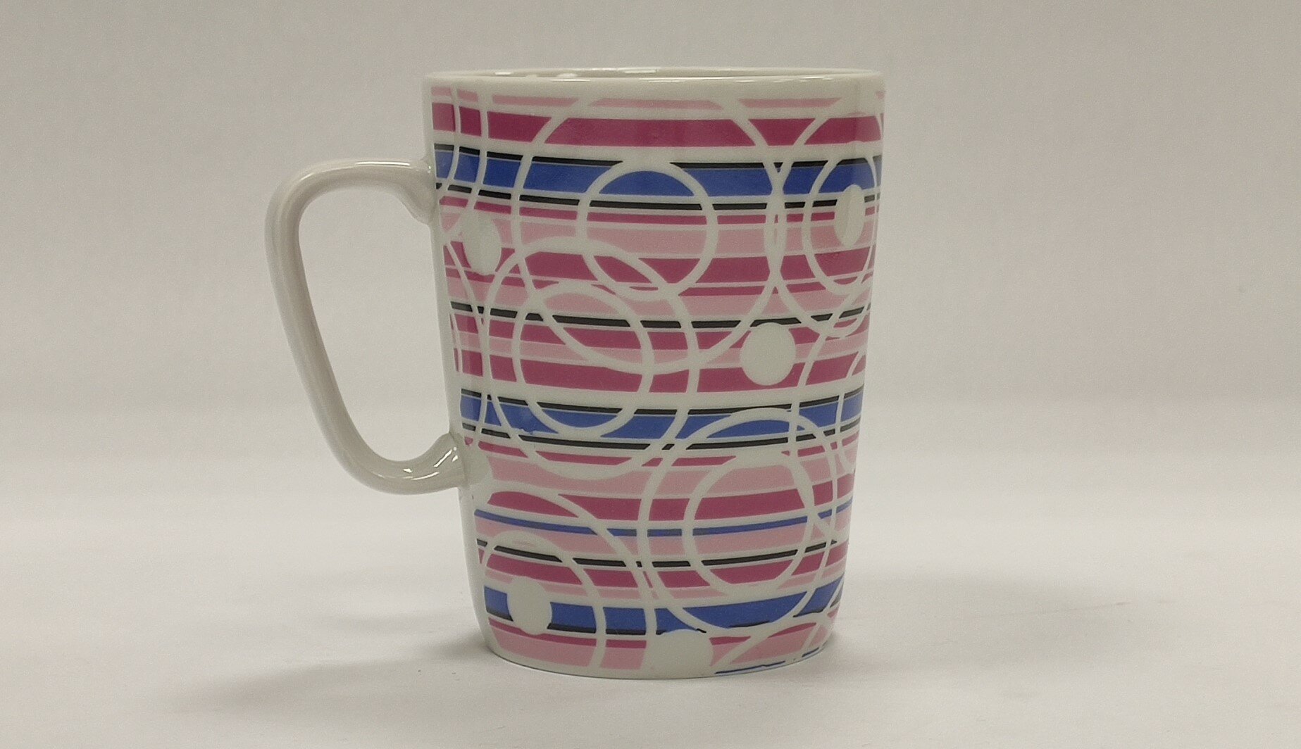 Кружка 350 фасон - Конус , "геометрия" (2шт), белая, Фарфор, Дулевский фарфор