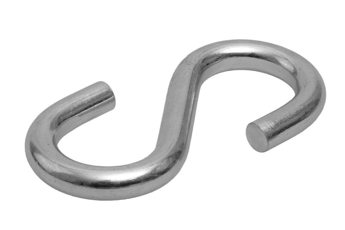 Крюк S-образный, 6мм, 65 шт, оцинкованный, ЗУБР 4-304565-06