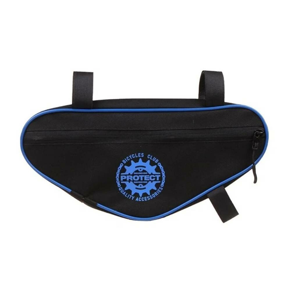 Велосумка под раму, р-р 32х15х5 см, цвет черный/синий, PROTECT™