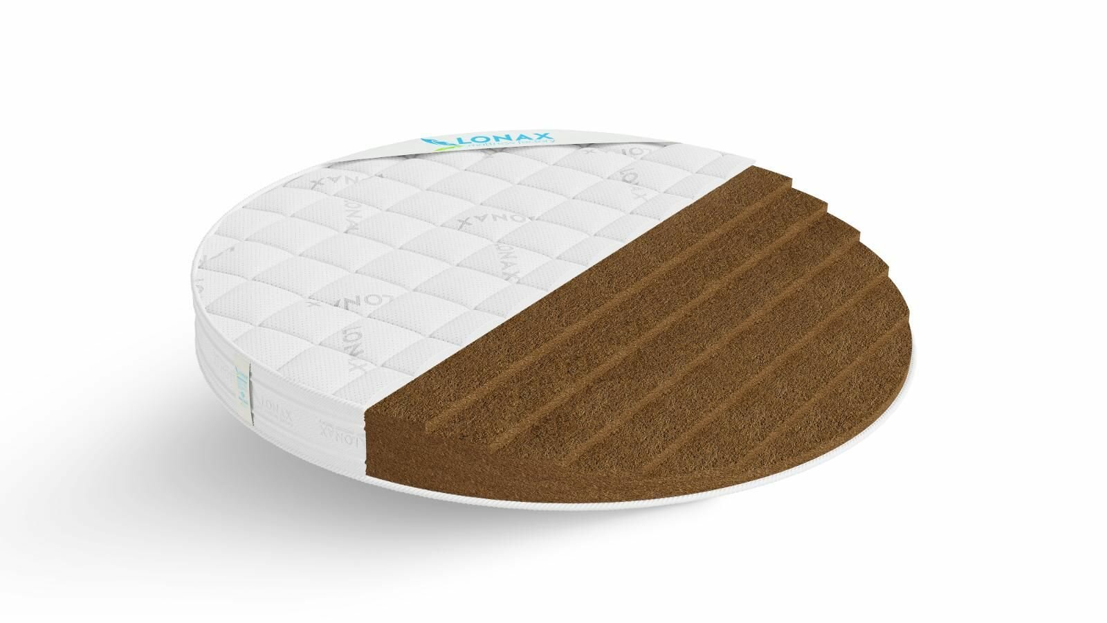 Матрас LONAX ROUND COCOS 18 200 см D 200 Размеры: Высота 200мм Глубина 2000мм Ширина 2000мм