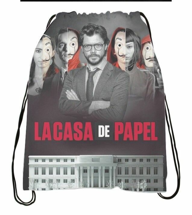 Сумка-мешок для обуви Бумажный дом, La casa de papel №1