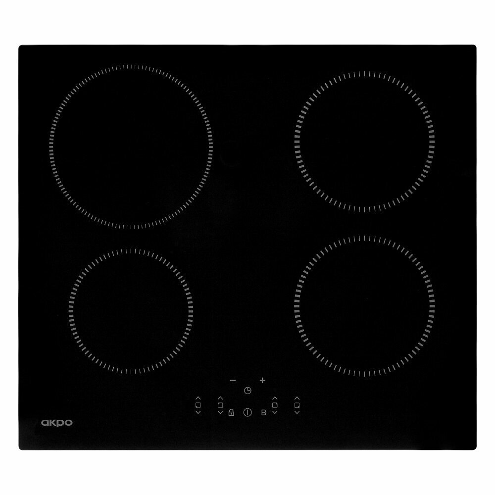 Варочная панель AKPO PIA 6094012CC BL, индукционная, сенсорное управление, 4 конфорки, черная