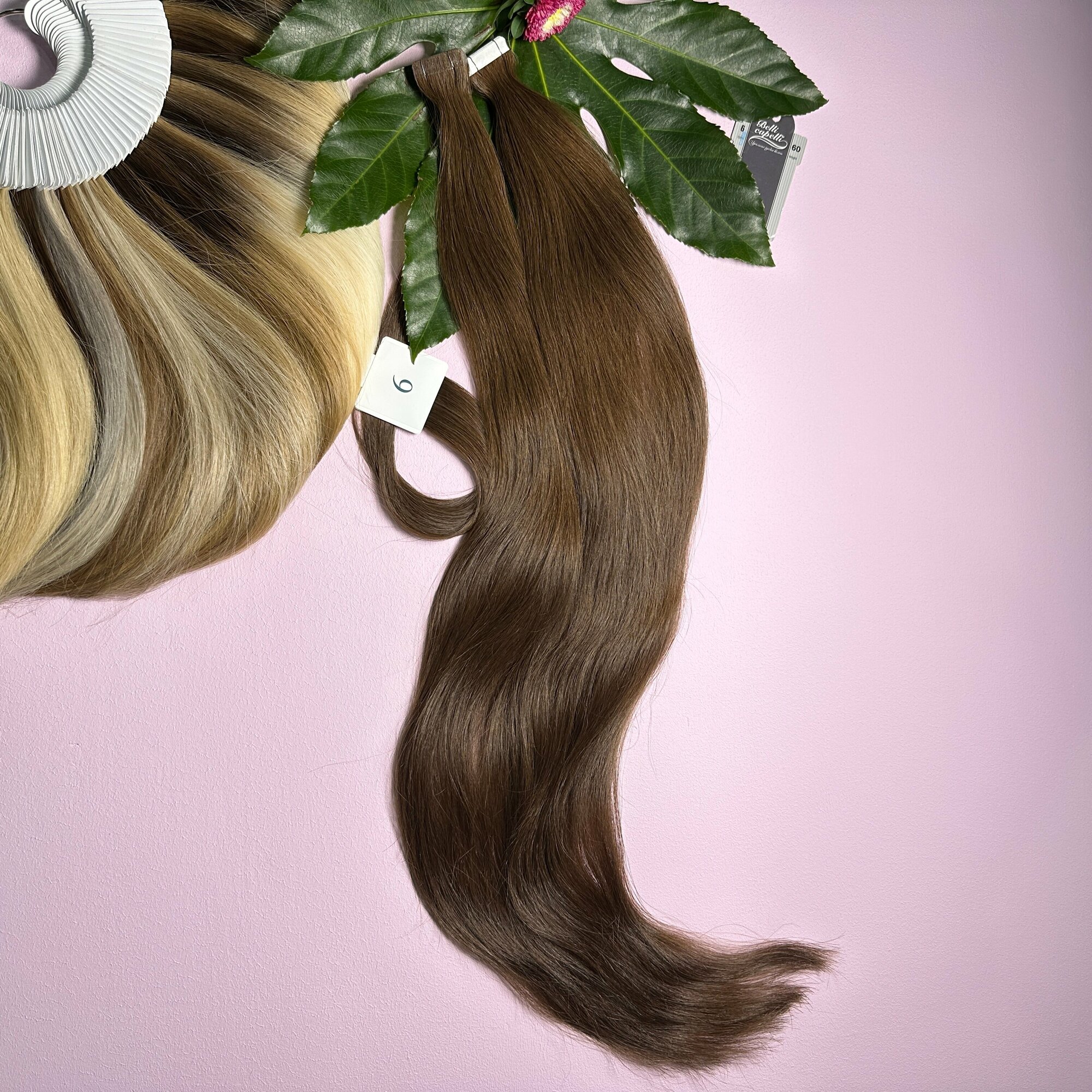 Волосы Belli Capelli славянские люкс на ленте 2,8см 60-65 см №6 (20 лент)