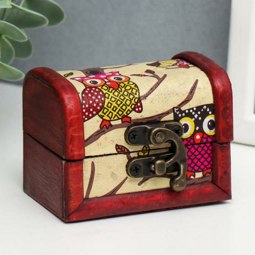 Шкатулка дерево сундучок "Совята"