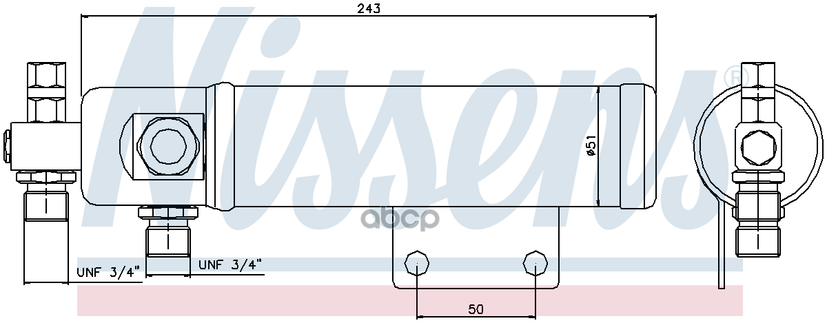 Осушителя кондиционера MAN/MB в сборе Nissens арт. 95493