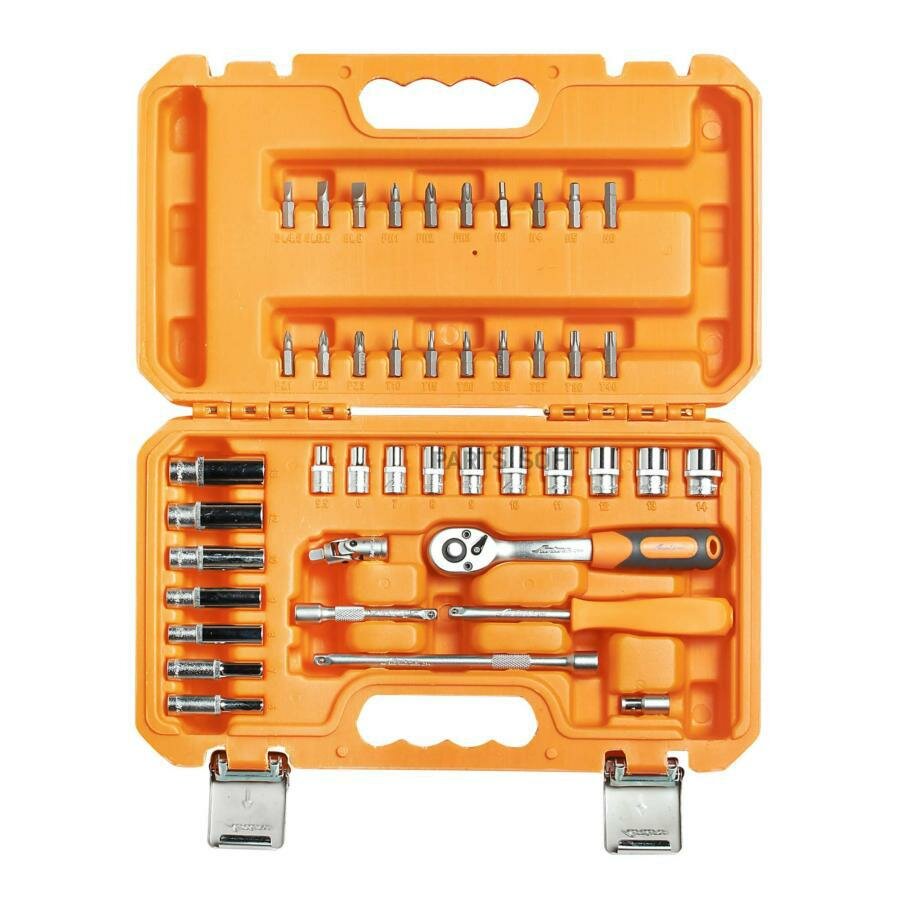 AIRLINE AT-43-01 Набор головок и принадлежностей 1/4 43пр. пласт. кейс (AT-43-01)