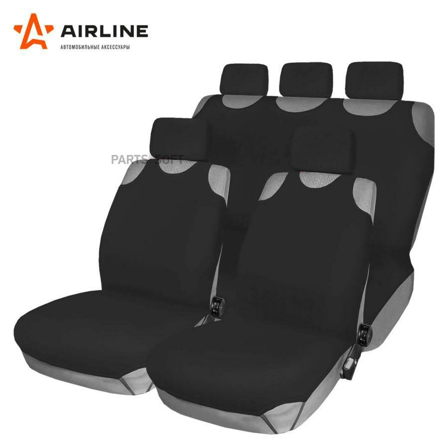 AIRLINE ASC-F1K Чехлы-майки F1k компл. передние/задние цвет черный полиэстер (ASC-F1k)