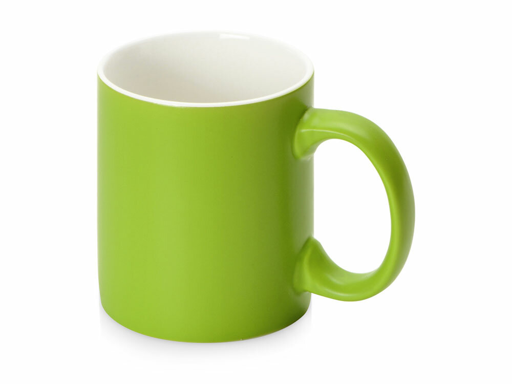 Матовая кружка Марко базовой формы 330 мл, цвет зеленое яблоко