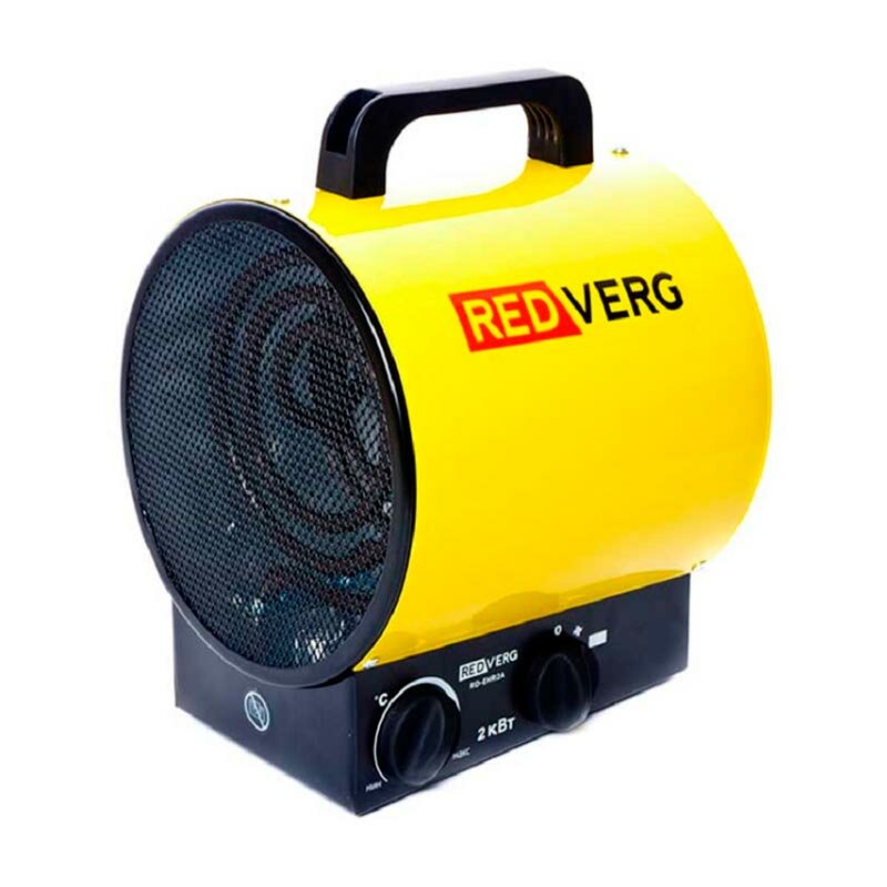 Тепловая пушка круглая (2кВт 220V ТЭН 398м3/ч 2,6кг кор) RD-EHR2A /RedVerg/