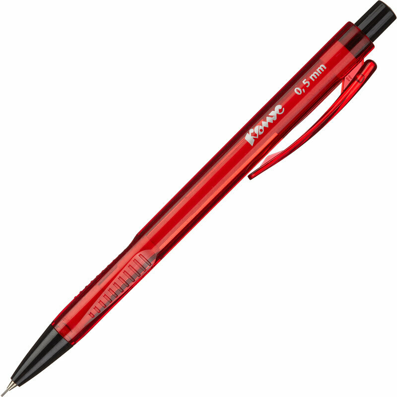 Карандаш механический красный Комус 0.5 мм, 769926
