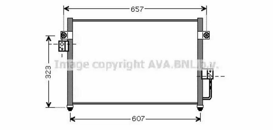 AVA HY5134 Радиатор кондиционера Hyundai Terracan 06/01-12/03 ()