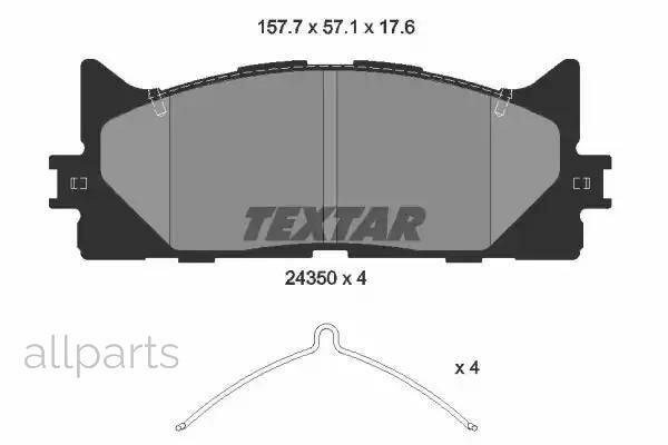 TEXTAR 2435001 Колодки тормозные передние TEXTAR 2435001