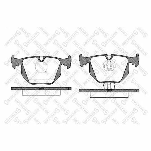 Колодки тормозные дисковые задние, 392000BSX STELLOX 392000B-SX