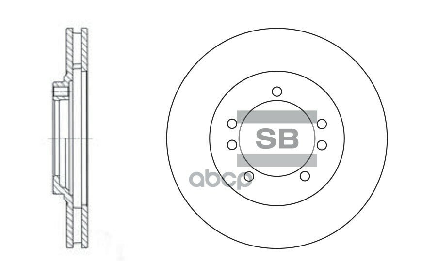Тормозной диск Sangsin brake SD1027 для тормозной системы оригинальная посадка