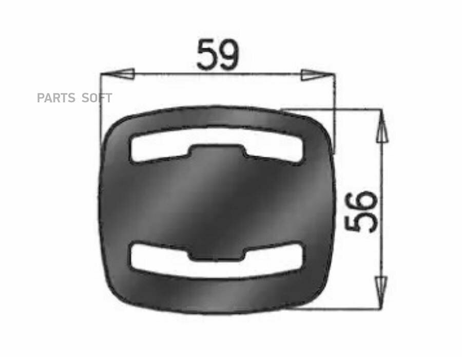 50809 DINEX Подушка MERCEDES G (W460) глушителя DINEX