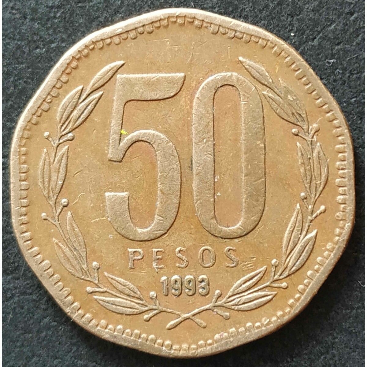 50 песо 1993 Чили из оборота