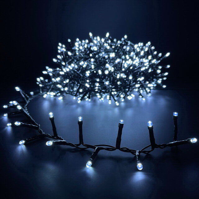 Светодиодная гирлянда на елку 260 см Luca Snake, 2000 холодных белых LED ламп, зеленый ПВХ, контроллер, IP44, Edelman (Эдельман), 1088768/85746