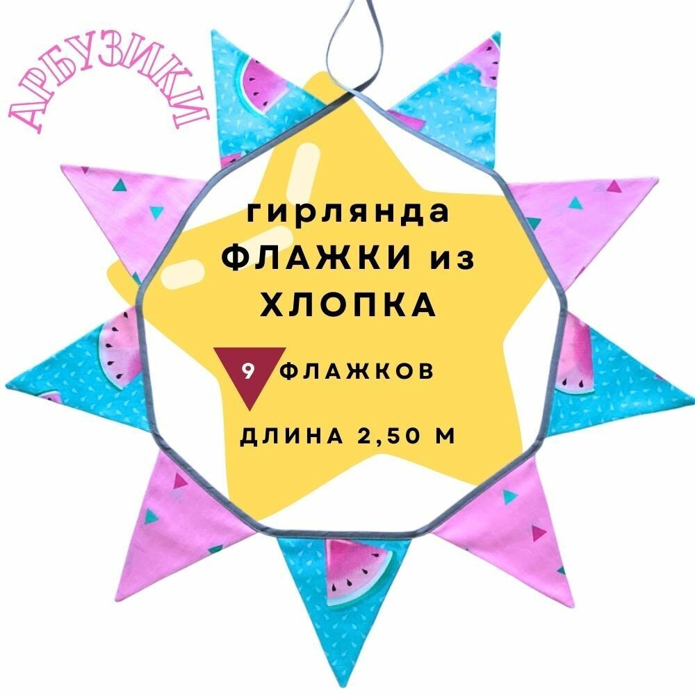 Растяжка флажки Арбузики