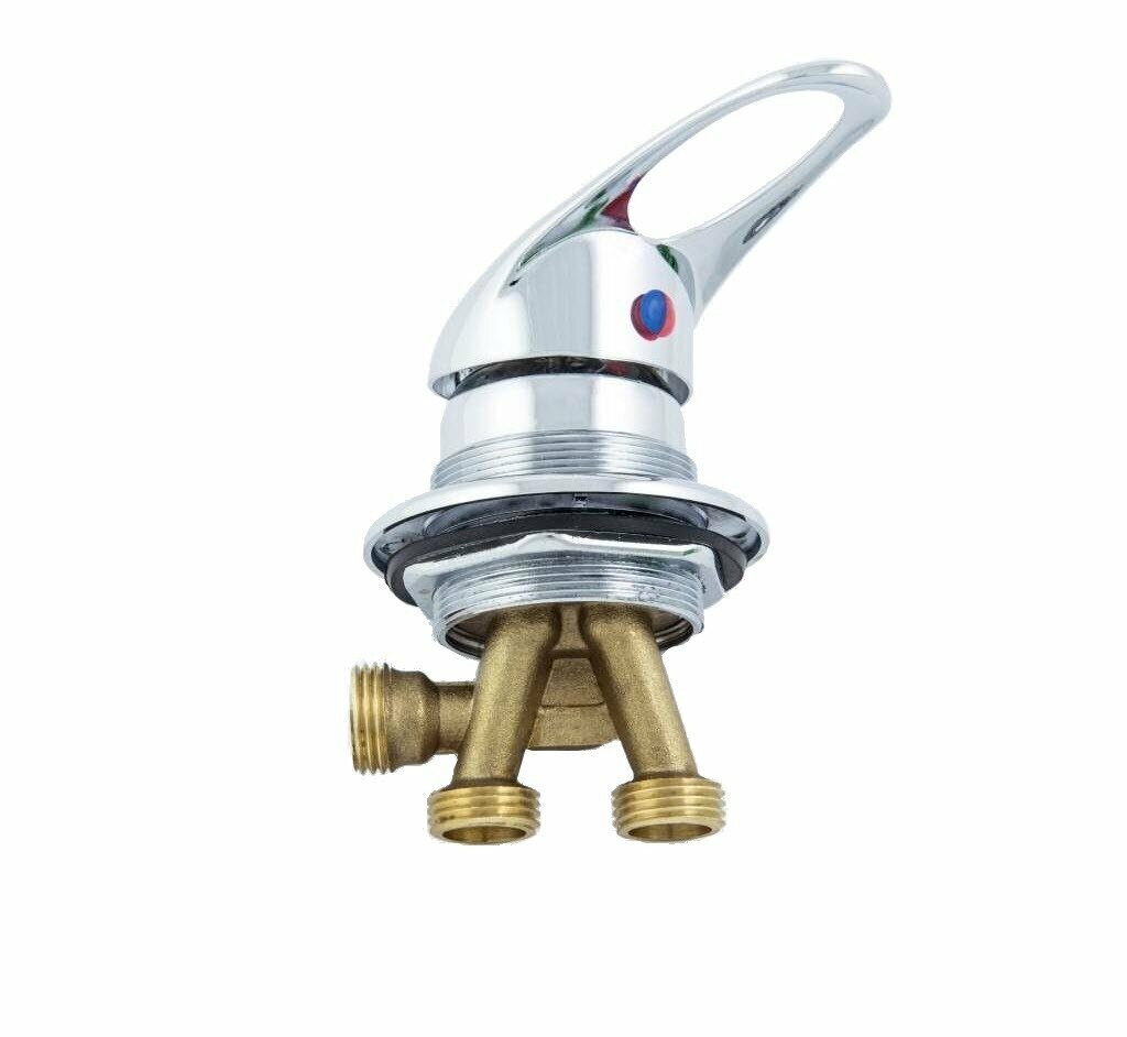 Смеситель на борт ванны, для джакузи, включения выключения смешивания регулировка температуры и напора воды, полная комплектация, ручка металлическая