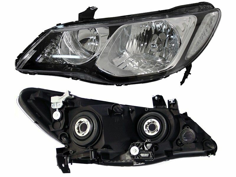 ST-217-1159L Фара HONDA CIVIC 05-11 4D под эл. корректор, поворот белый