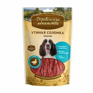 Лакомство Деревенские Лакомства Утиная соломка нежная для собак. 100г