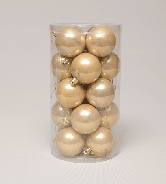 Набор шаров 6 см (20 шт, перламутр), цвет шампань