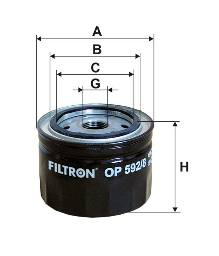 FILTRON OP592/8 Фильтр масляный FIAT Ducato 2002 —