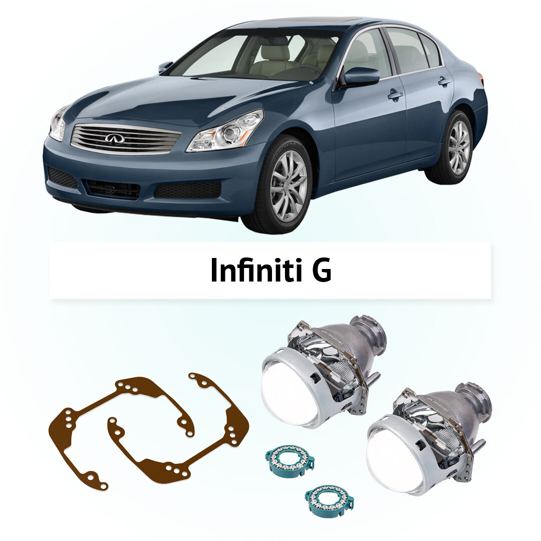 Би-линзы Hella 3R Clear для фар Infiniti G35 2006-2011 комплект биксеноновых линз 2 шт