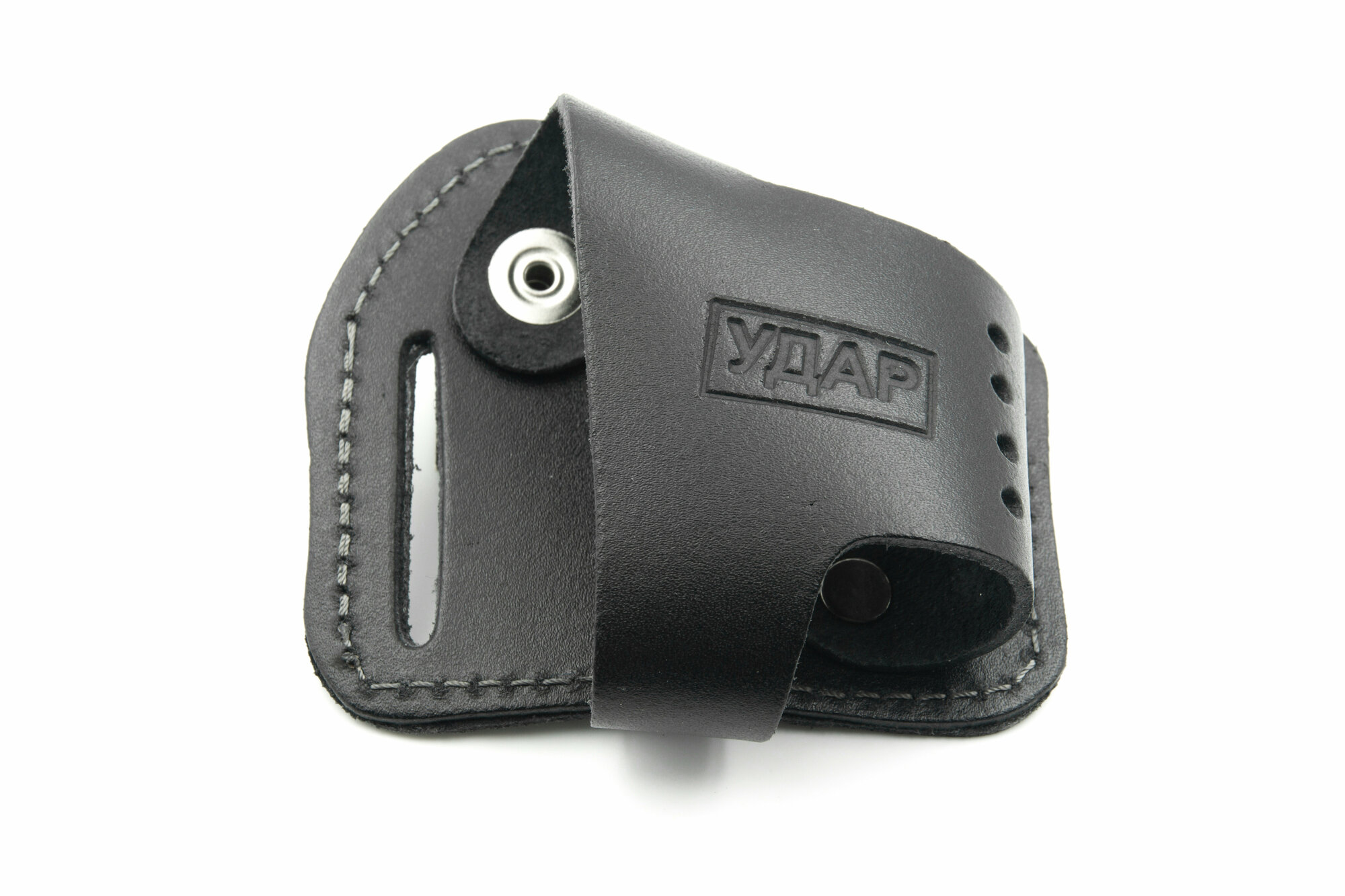 Кожаная кобура поясная, черная, натуральная