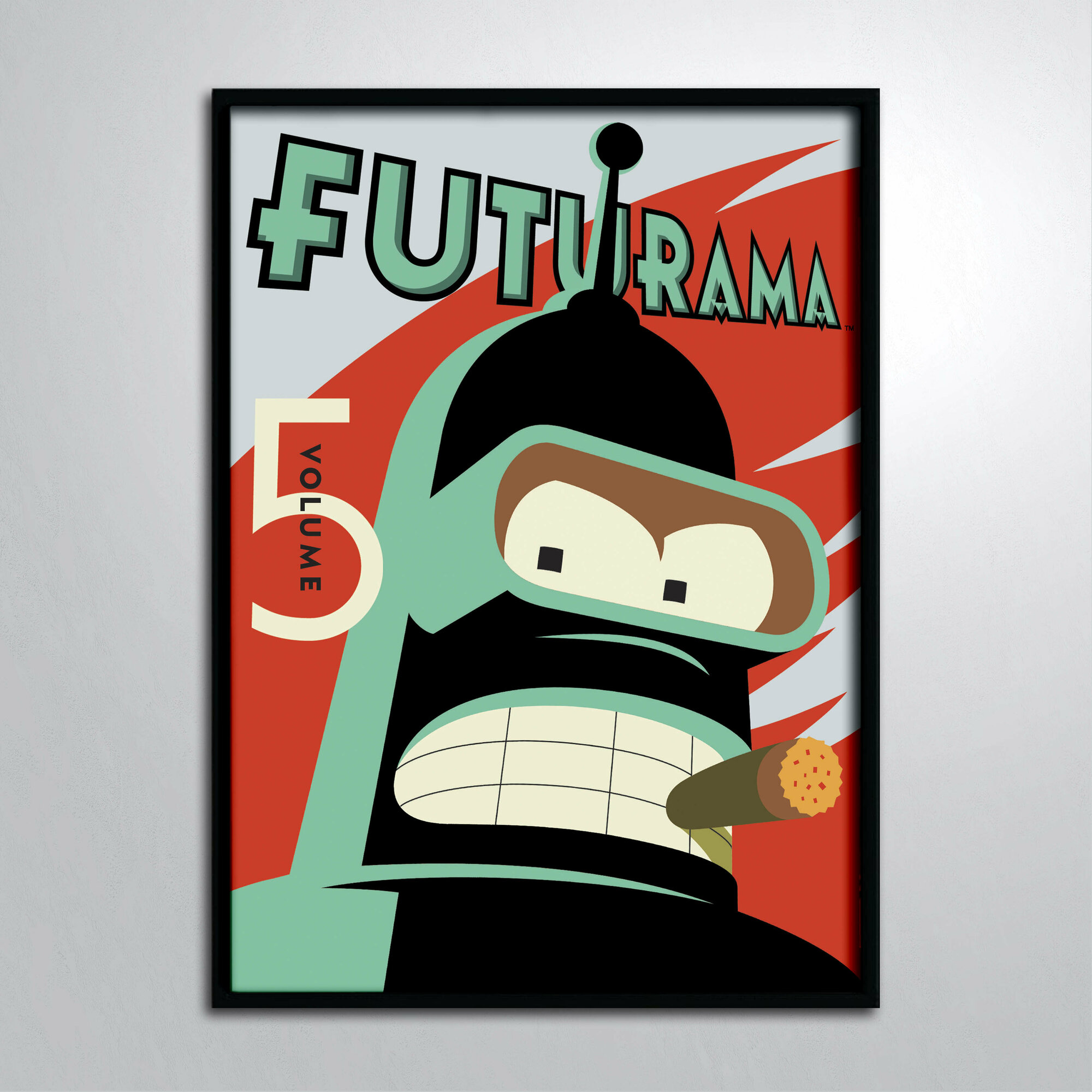 Постер без рамы/Футурама Бендер Журнал Futurama (А2/420х594)