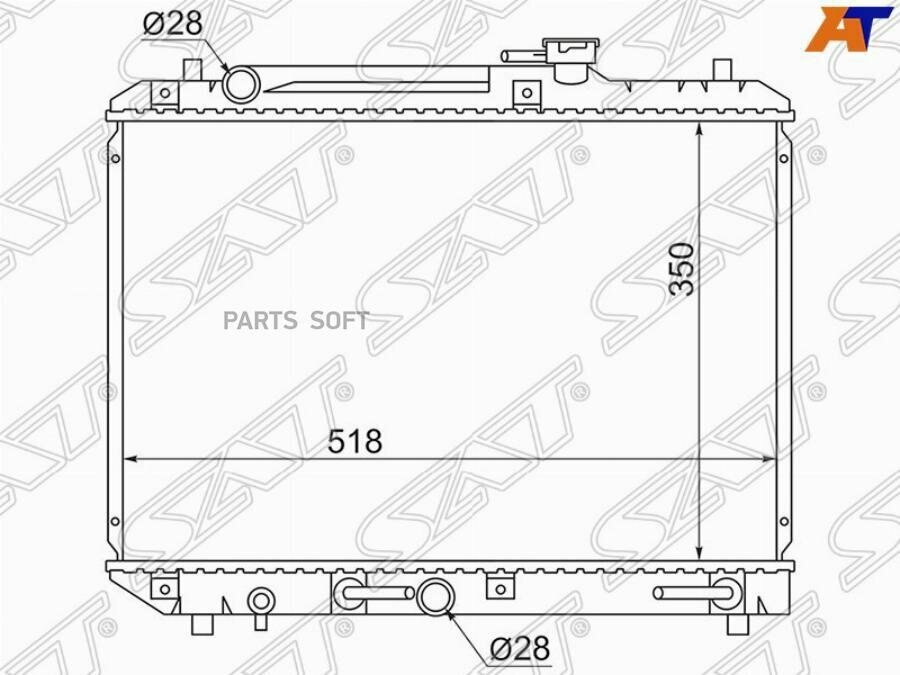 Радиатор Suzuki Baleno 95-02 / Cultus 95-02 SAT SK0002 | цена за 1 шт