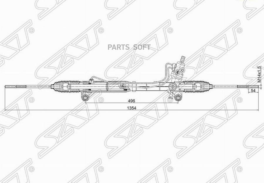 Рейка рулевая Suzuki Grand Vitara 05-16 SAT ST-48580-65J51 | цена за 1 шт
