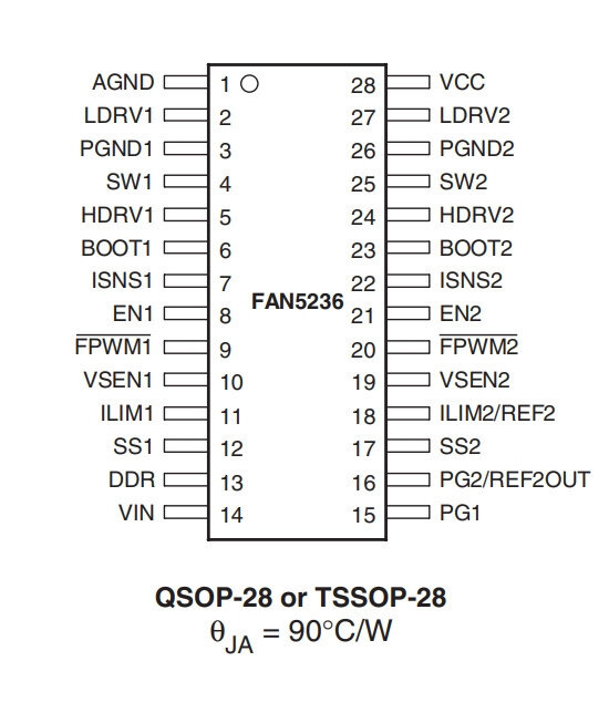 Микросхема FAN5236QSCC