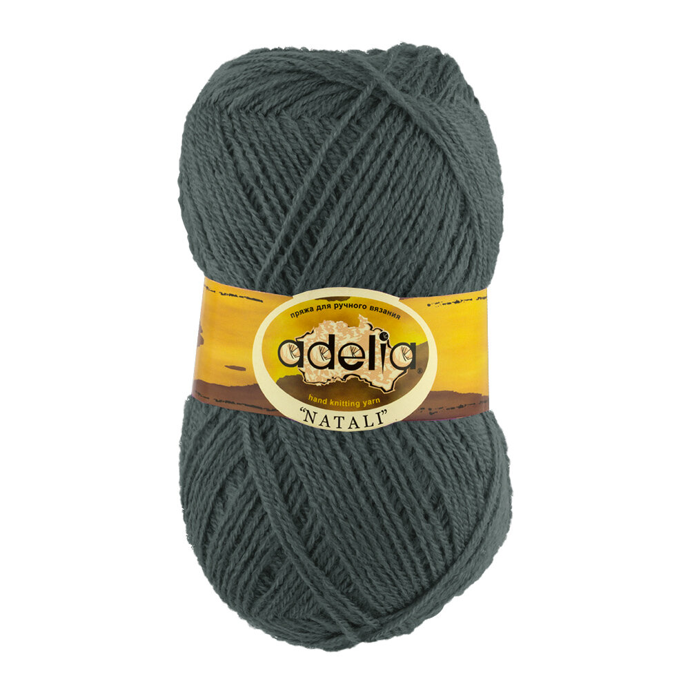 Пряжа ADELIA "NATALI" 100% акрил 50 г 300 м №19 т. серый