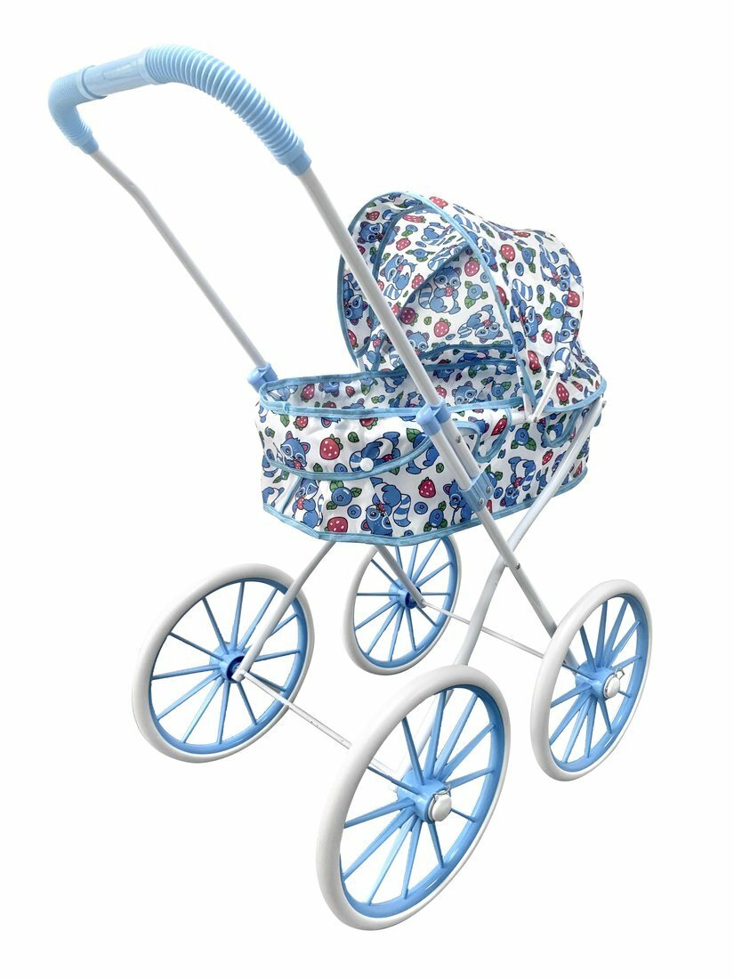 Коляска-люлька для кукол Енотики, большие колёса, металл. Наша Игрушка M0301-9A