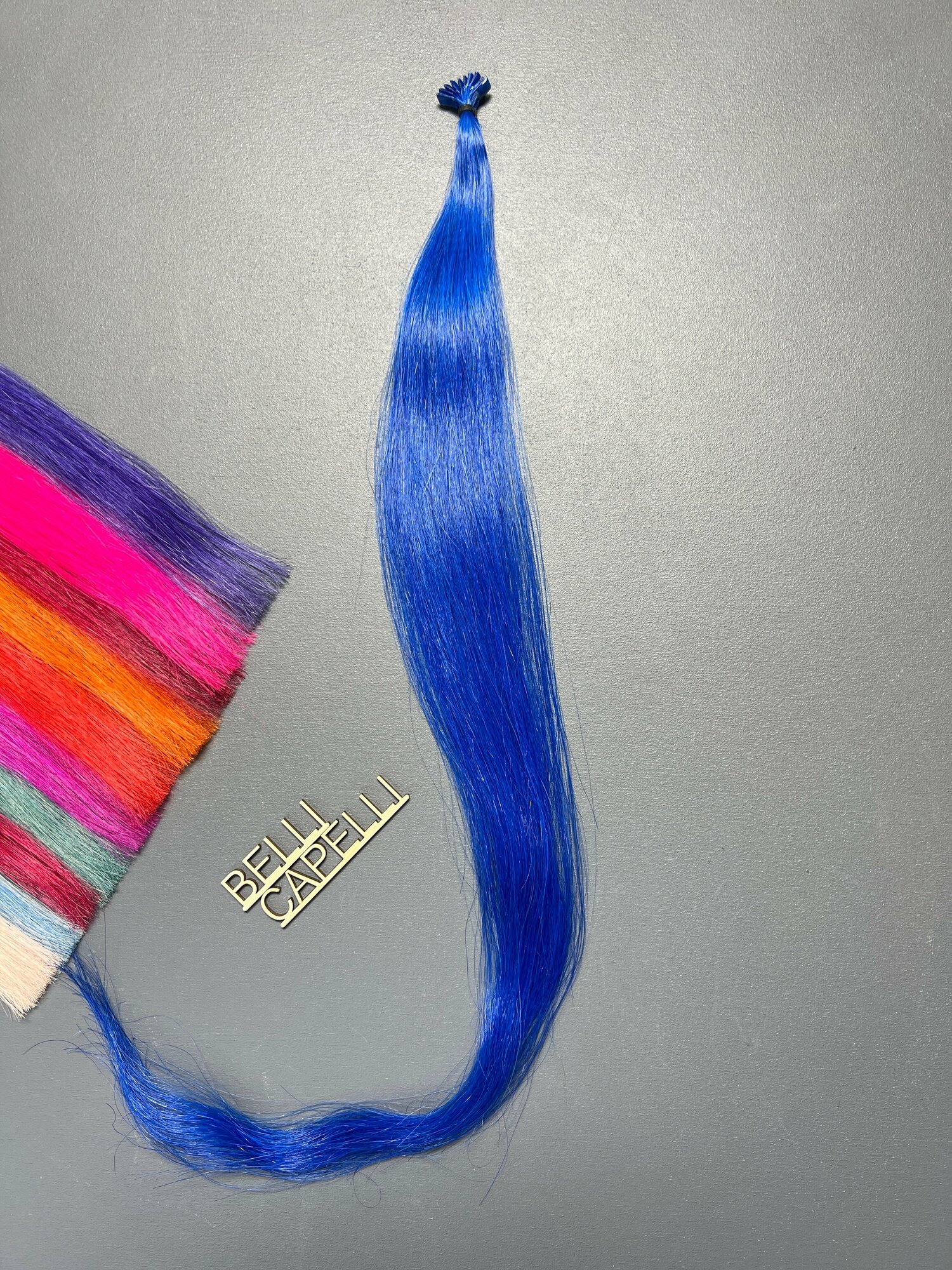 Волосы славянские Belli Capelli на классической капсуле оттенок blue 50см ( 10 капсул)