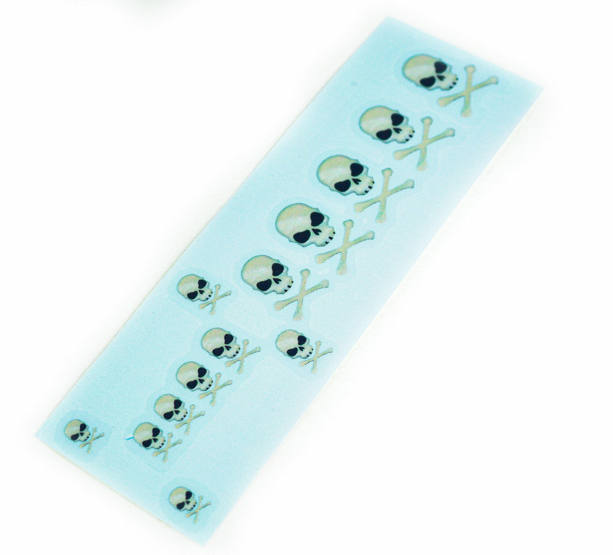 Наклейка на гриф гитары "Черепа" Струнки. ру, перламутр