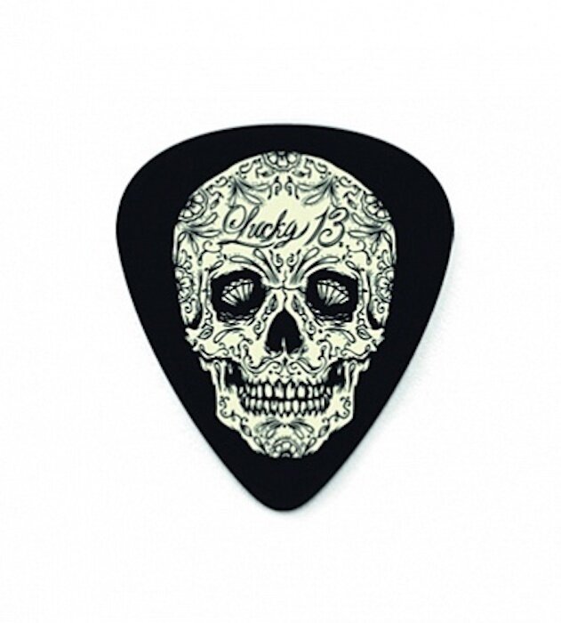 Медиатор Dunlop L14R.73 Lucky 13 Dead Wood, черный, 1 шт.