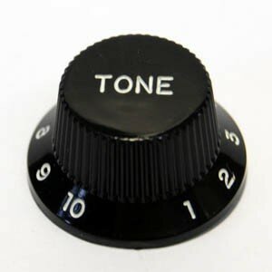 Ручка потенциометра Hosco KB-240TI, Fender style, дюймовая, тон, чёрная