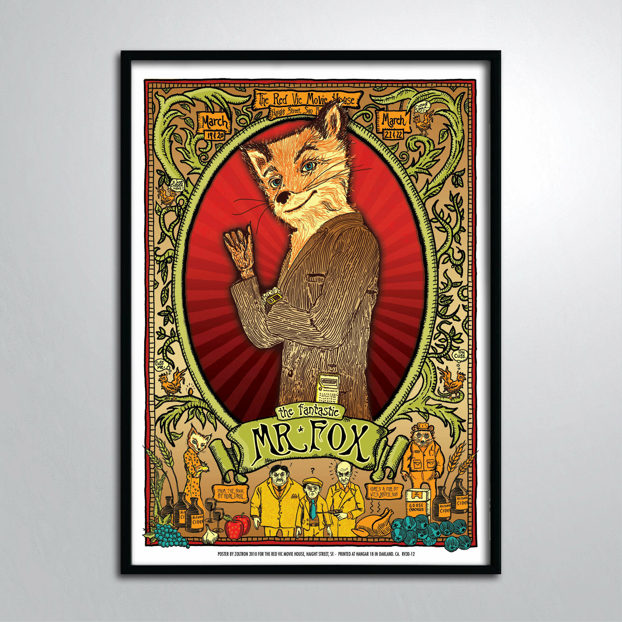 Постер без рамы/Уэс Андерсон Бесподобный мистер Фокс Гобелен Fantastic Mr. Fox (А2/420х594)