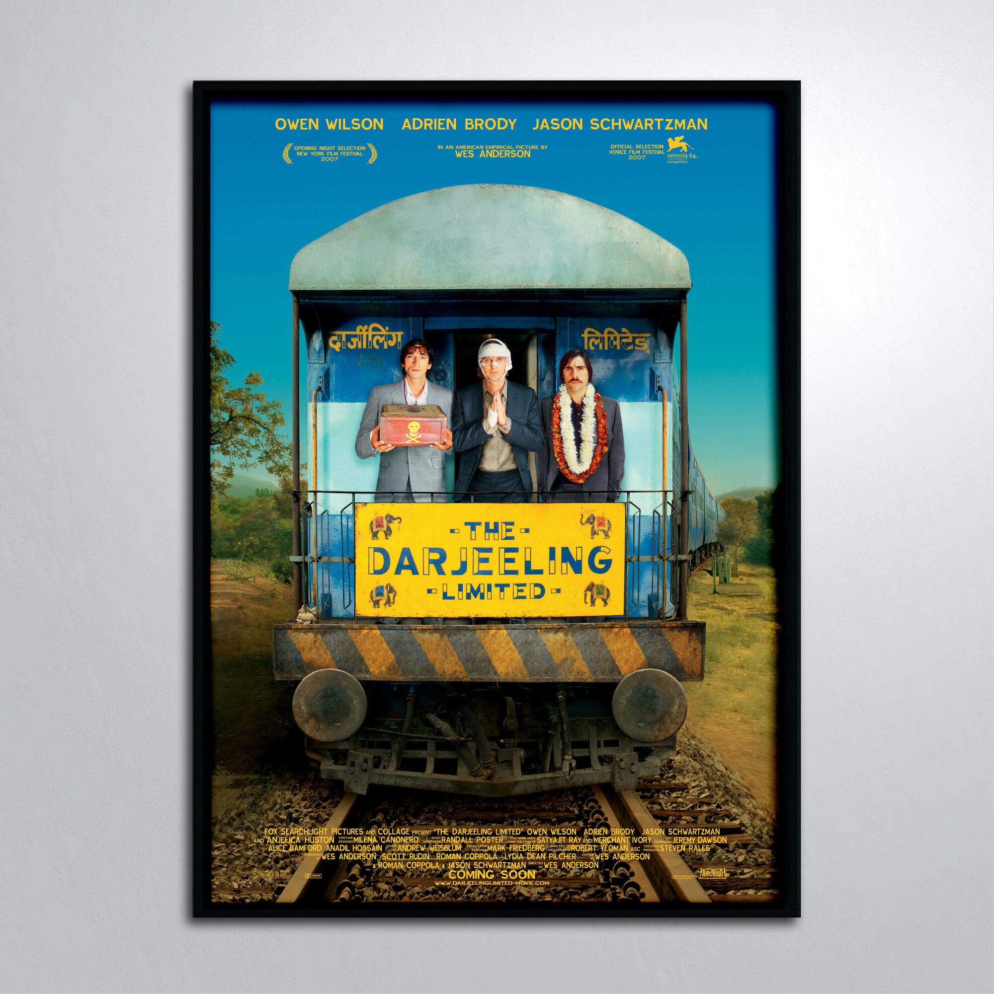 Постер в раме/Уэс Андерсон Поезд на Дарджилинг Оригинал The Darjeeling Limited