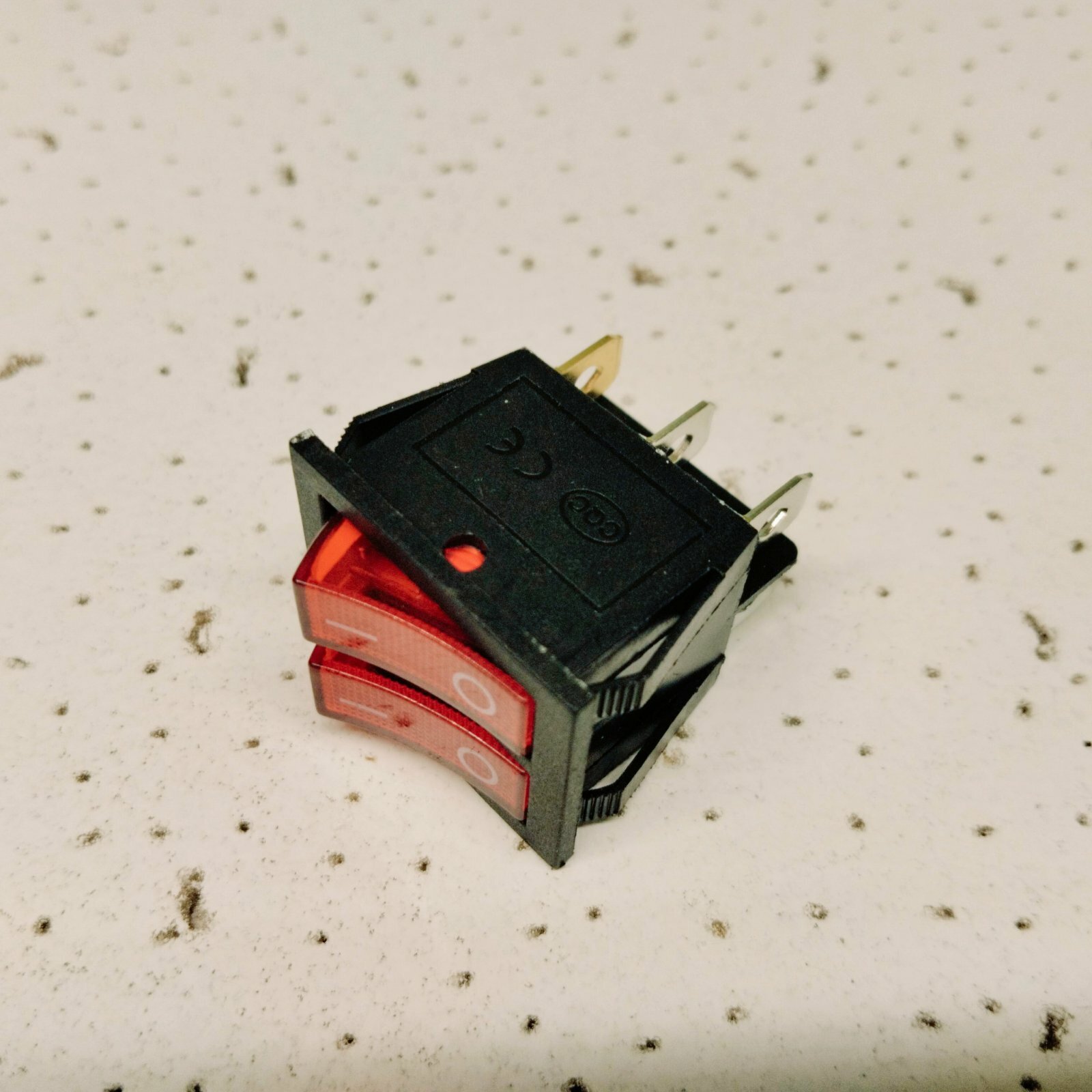 Клавиша Thermex, для водонагревателей, с подсветкой, двойная, 16A 250 V, 6 контактов